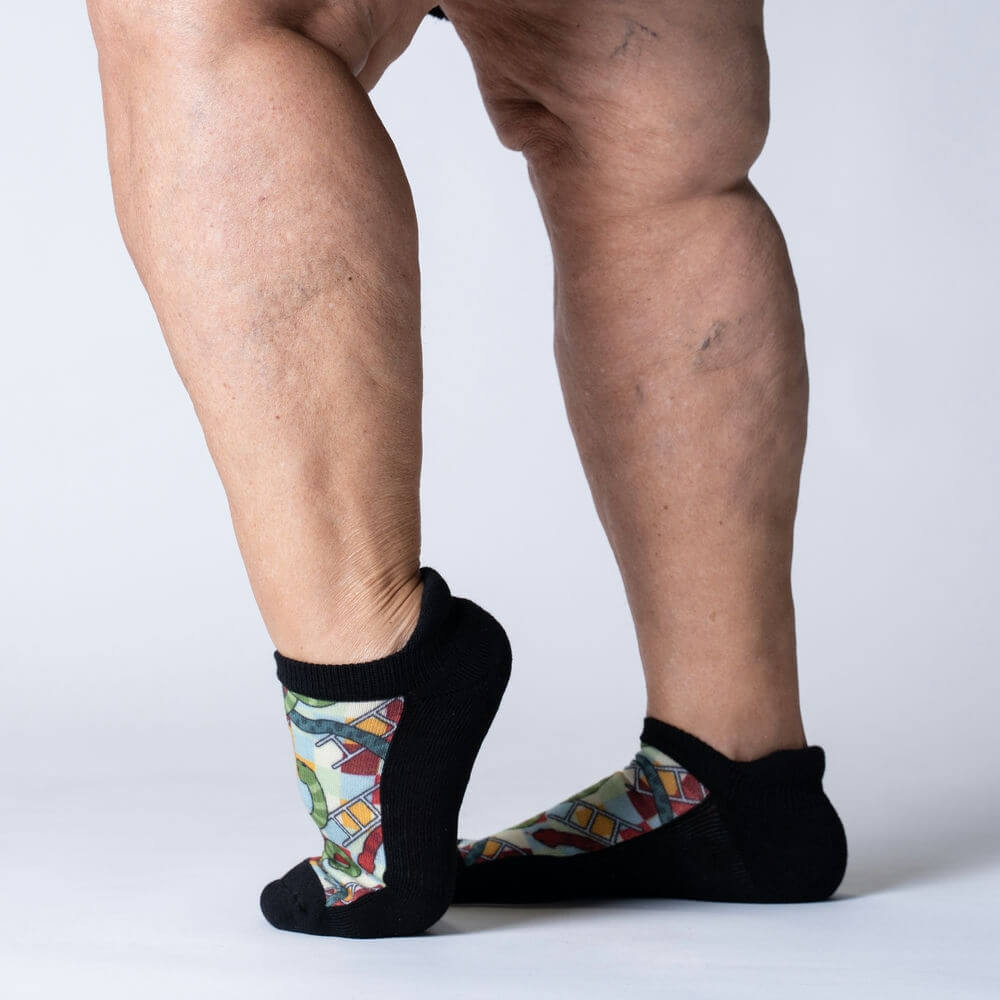 Viasox Ladders & Snakes Ankle Socks for Comfort and Support