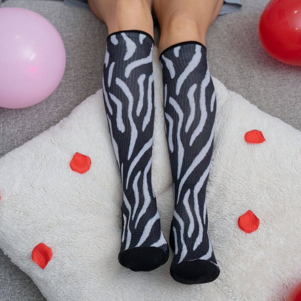 Viasox Zebra Stripes Compression Socks